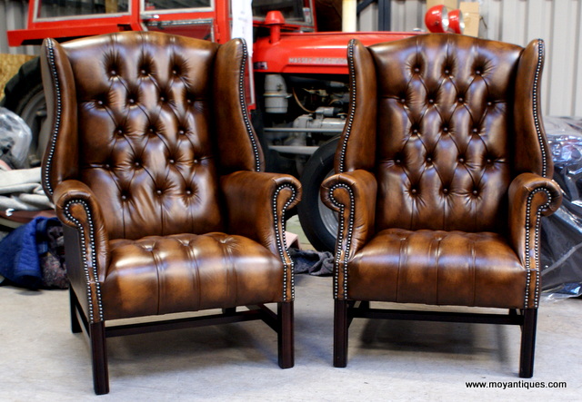 Chesterfield Library Chair Bronze - Moy Antiques