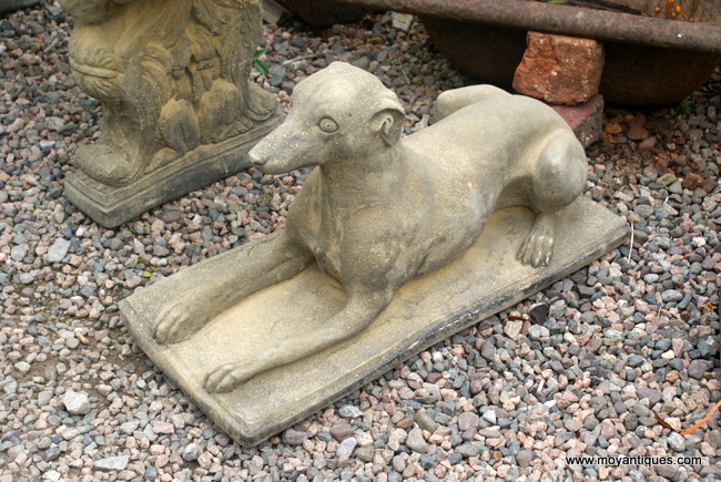 Pair Stone Dogs - Moy Antiques